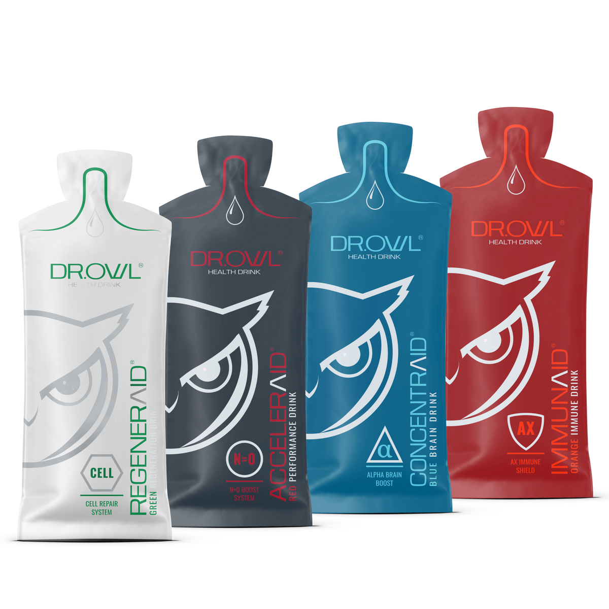Dr.Owl Health Drinks - ALL IN ONE test package for work, sports, and ...
